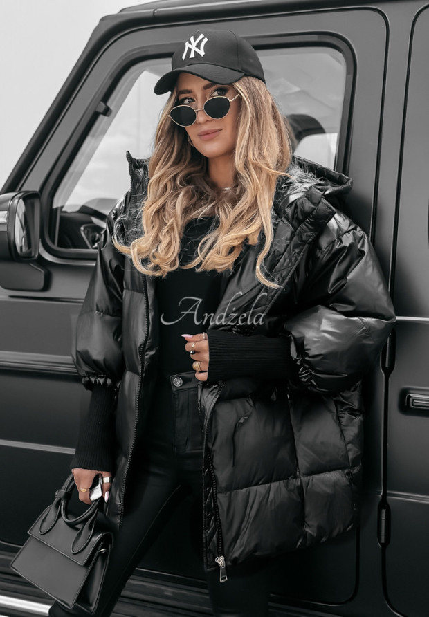 Prošívaná bunda oversize September černá - Internetový obchod Andzela