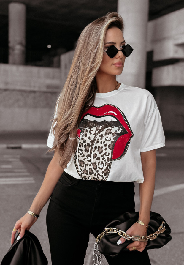 Tričko s potiskem Shake It Off ecru - Internetový obchod Andzela