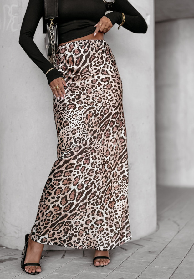 Sukně maxi Savanna Serenade s leopardím vzorem - Internetový obchod Andzela