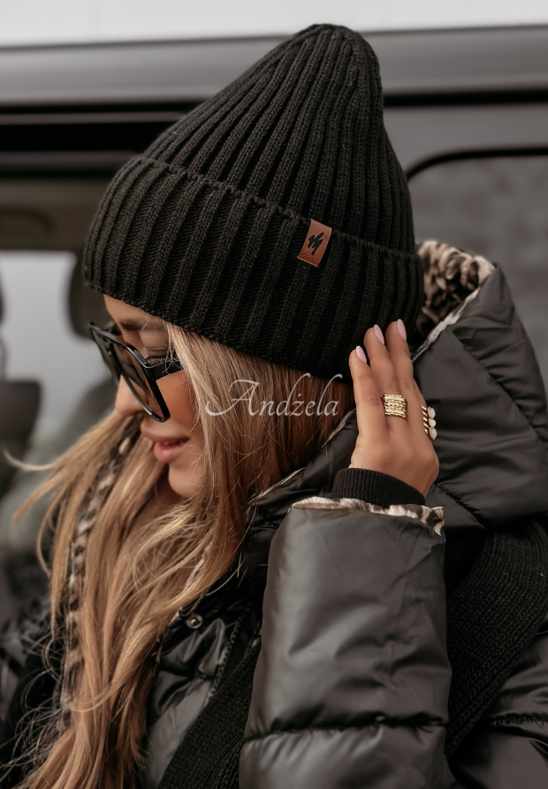 Žebrovaná čepice Days Of Cold černá - Internetový obchod Andzela
